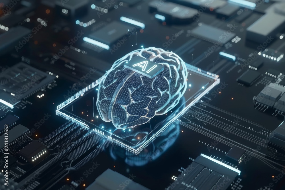 AI Brain Chip cvd. Artificial Intelligence speech synthesis human email ...