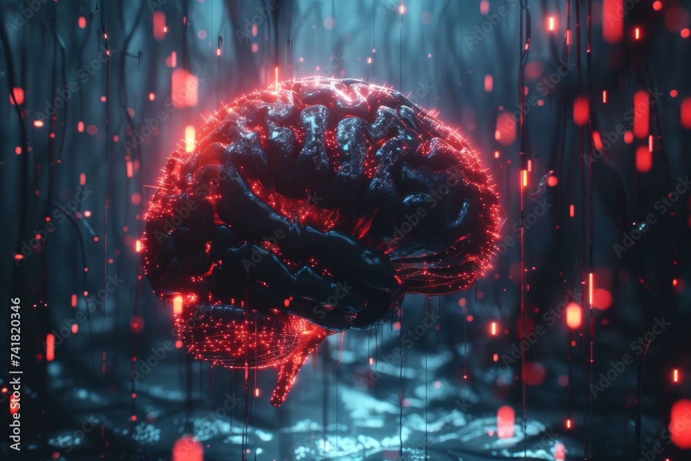 AI Brain Chip neurotransmitter deficiency. Artificial Intelligence ...