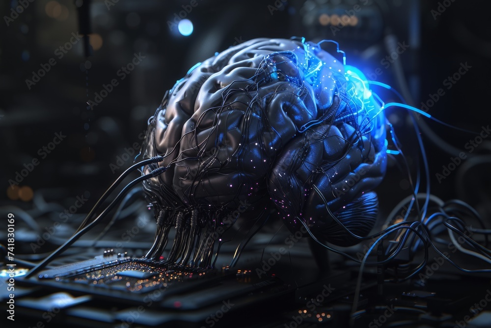 AI Brain Chip light detection and ranging. Artificial Intelligence ...