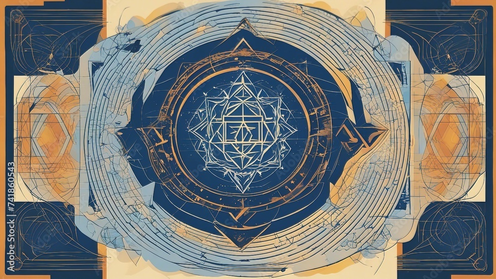 greek orthodox icon _A sri yantra poster with a dynamic and abstract ...