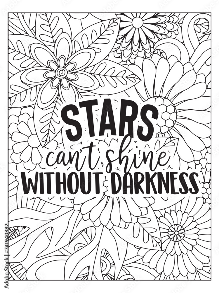 Vector de Stock Motivational quotes coloring page. Inspirational quotes ...