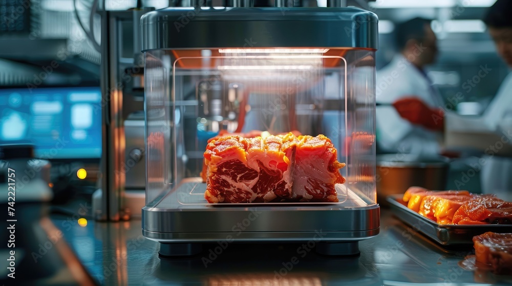 Lab grown meat. Showcasing the future of food with cultured beef in ...