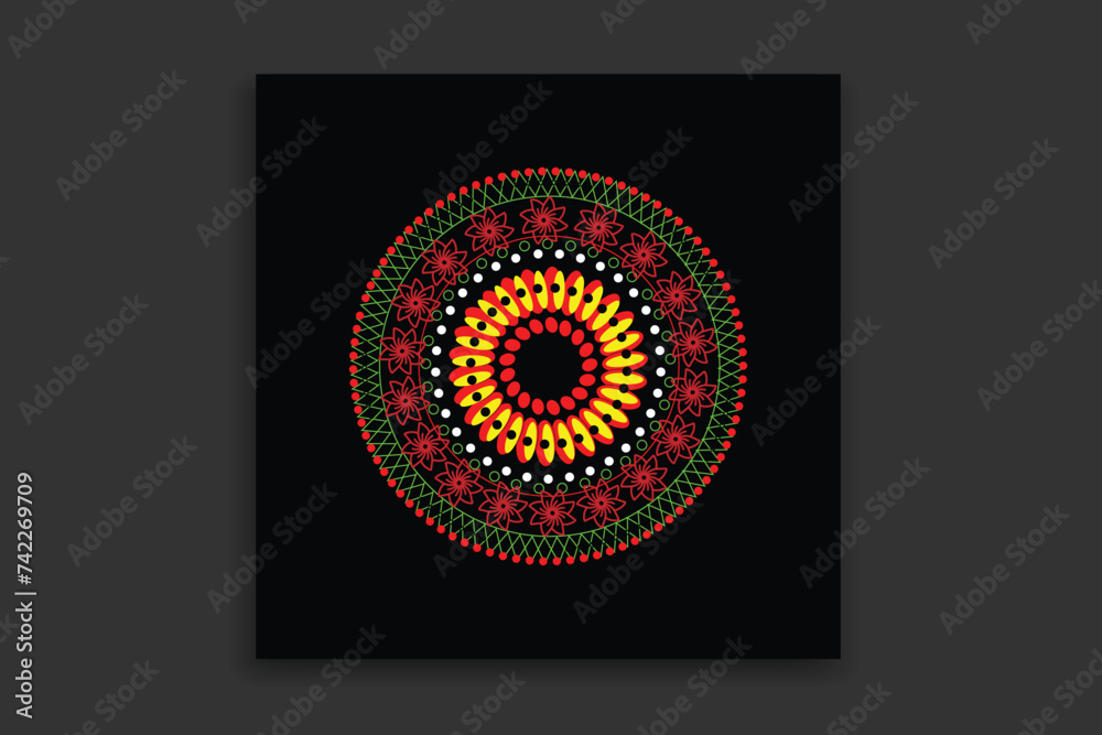 mandala art social media post Stock Vector | Adobe Stock