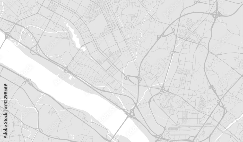 Background Goyang map, South Korea, white and light grey city poster ...