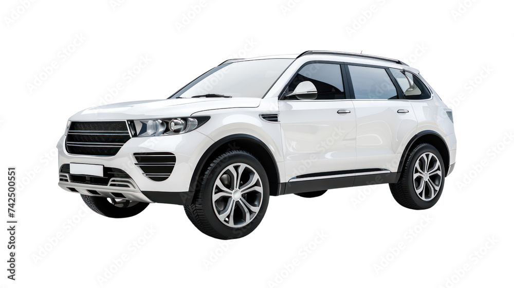 Family car,Luxury SUV isolated on transparent and white background.PNG ...