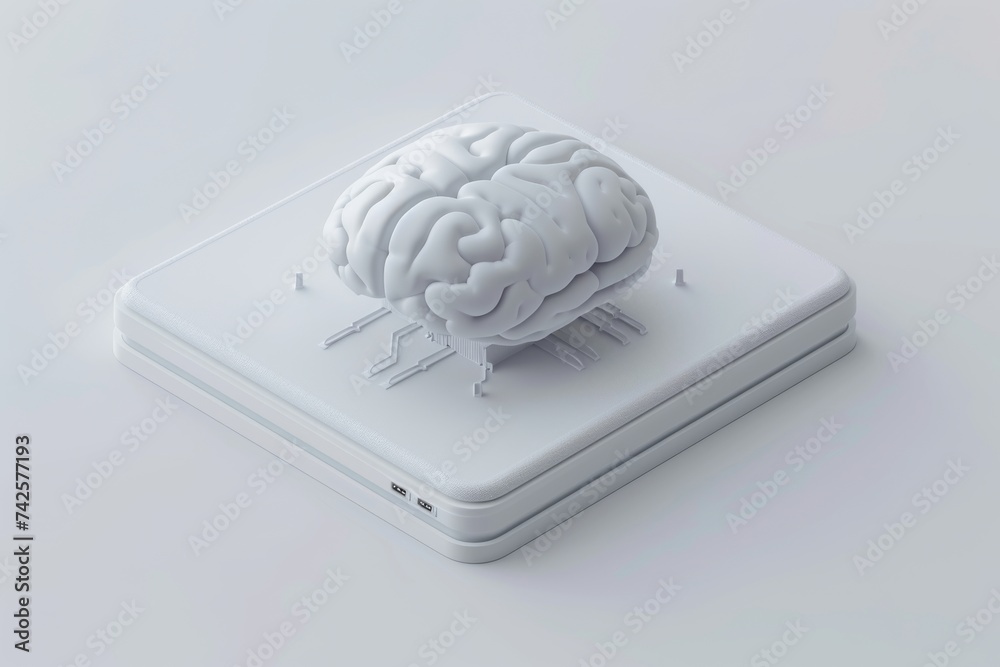 AI Brain Chip laser. Artificial Intelligence through human asic mind ...