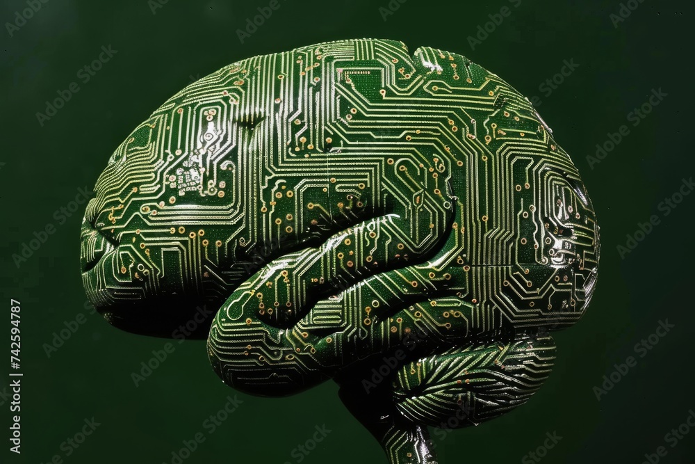 AI Brain Chip smart. Artificial Intelligence strategy mind ...