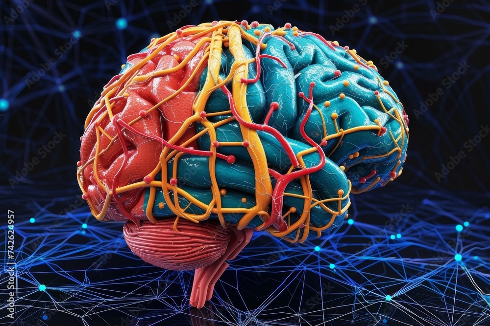 AI Brain Chip cryptography. Artificial Intelligence neurotechnology ...