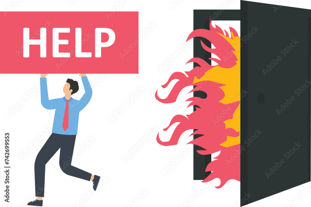 Fire emergency and fire natural phenomenon, Bell ringing or smoke ...