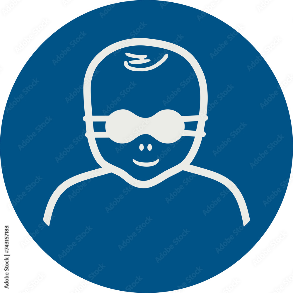 OBLIGATION SIGN PICTOGRAM, PROTECT INFANTS' EYES WITH OPAQUE EYE ...