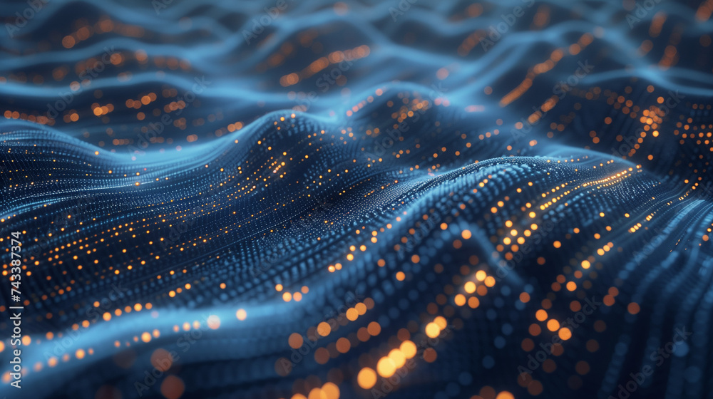 Neural network, IT background, IT wallpaper, digital interface ...