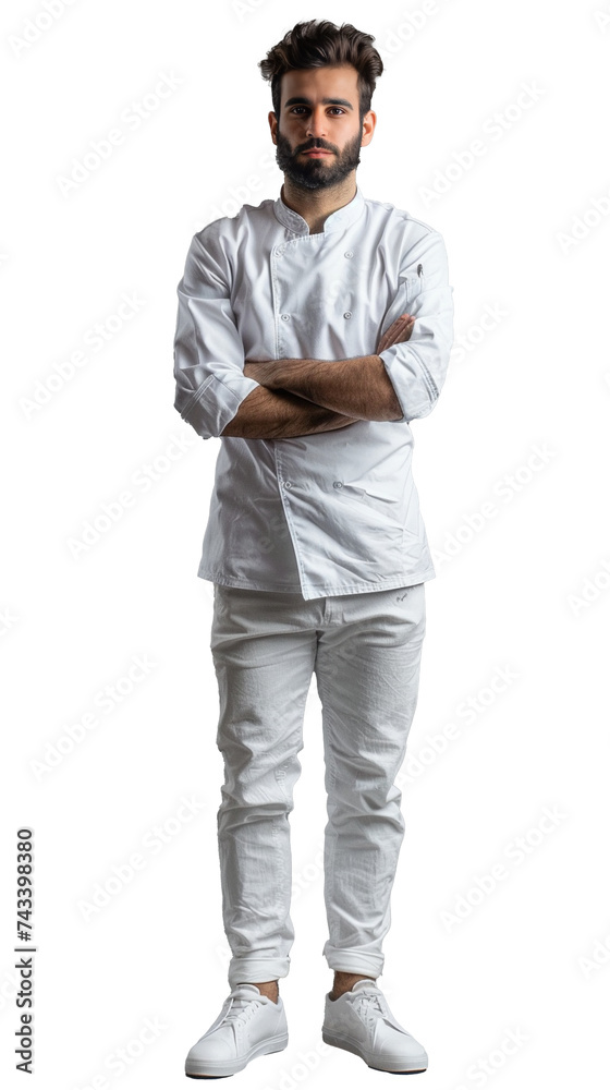 Isolated, transparent, no background, Handsome Young Male Chef Standing ...