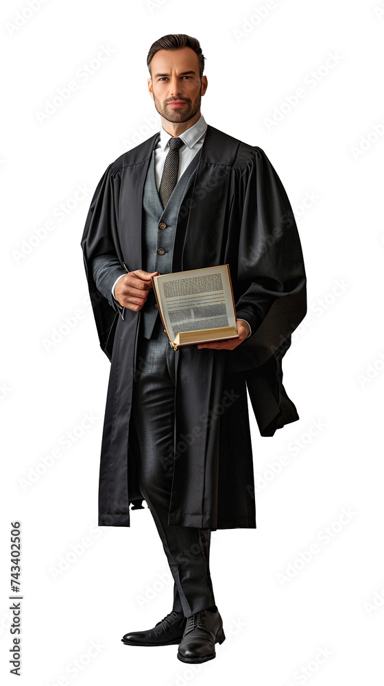Isolated, transparent, no background, Confident Male Lawyer in Gray ...