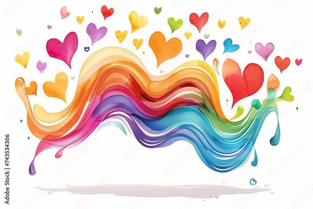 LGBTQ Pride band. Rainbow trainee colorful lgbtq+ empowerment diversity ...