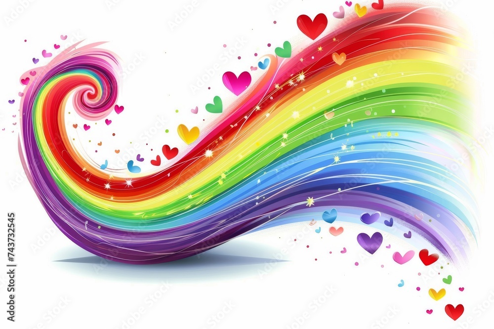 LGBTQ Pride fantasy. Rainbow self acceptance colorful prejudice ...