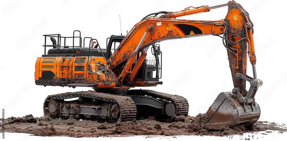 Backhoe excavator digging, Construction machinery, construction tools ...
