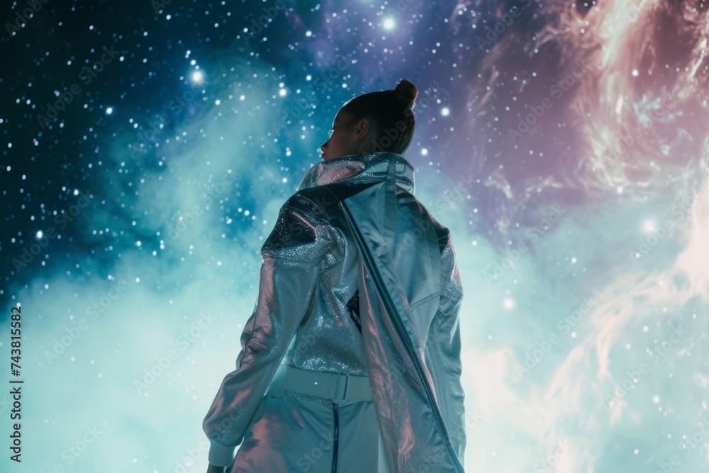 Professional Photography of a Supermodel in a Futuristic Space ...