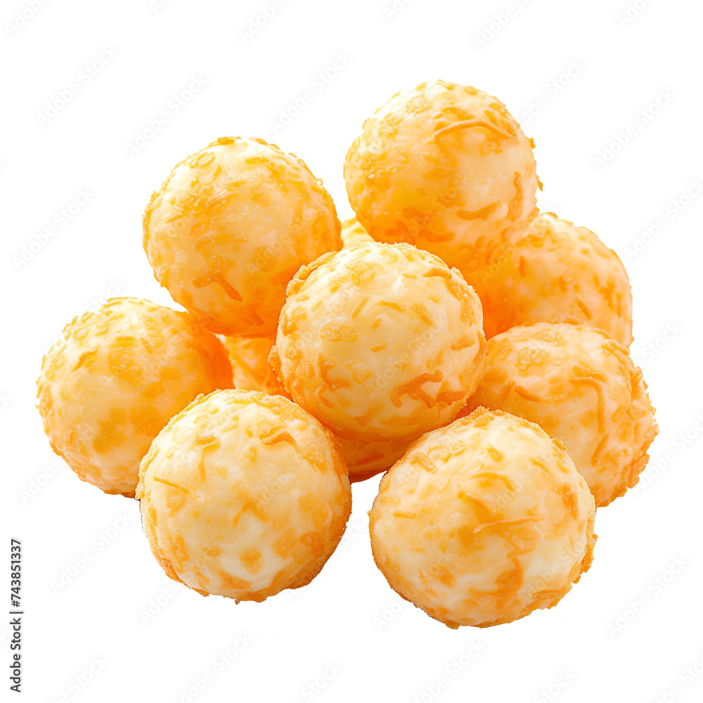 Crispy Cheese ball isolated, transparent background white background no ...