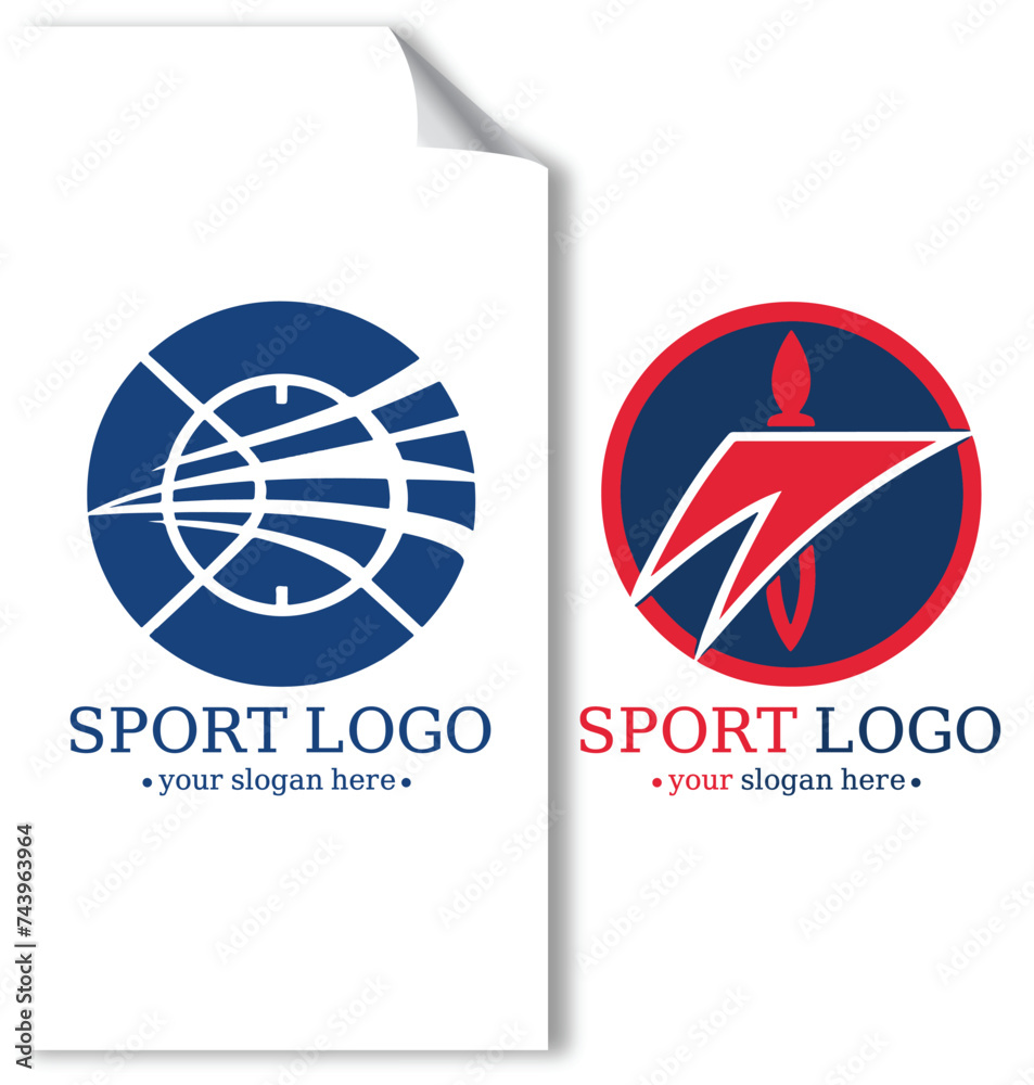 Epic Emblematics: Sport Logos for the Modern Athlete Stock Vector ...