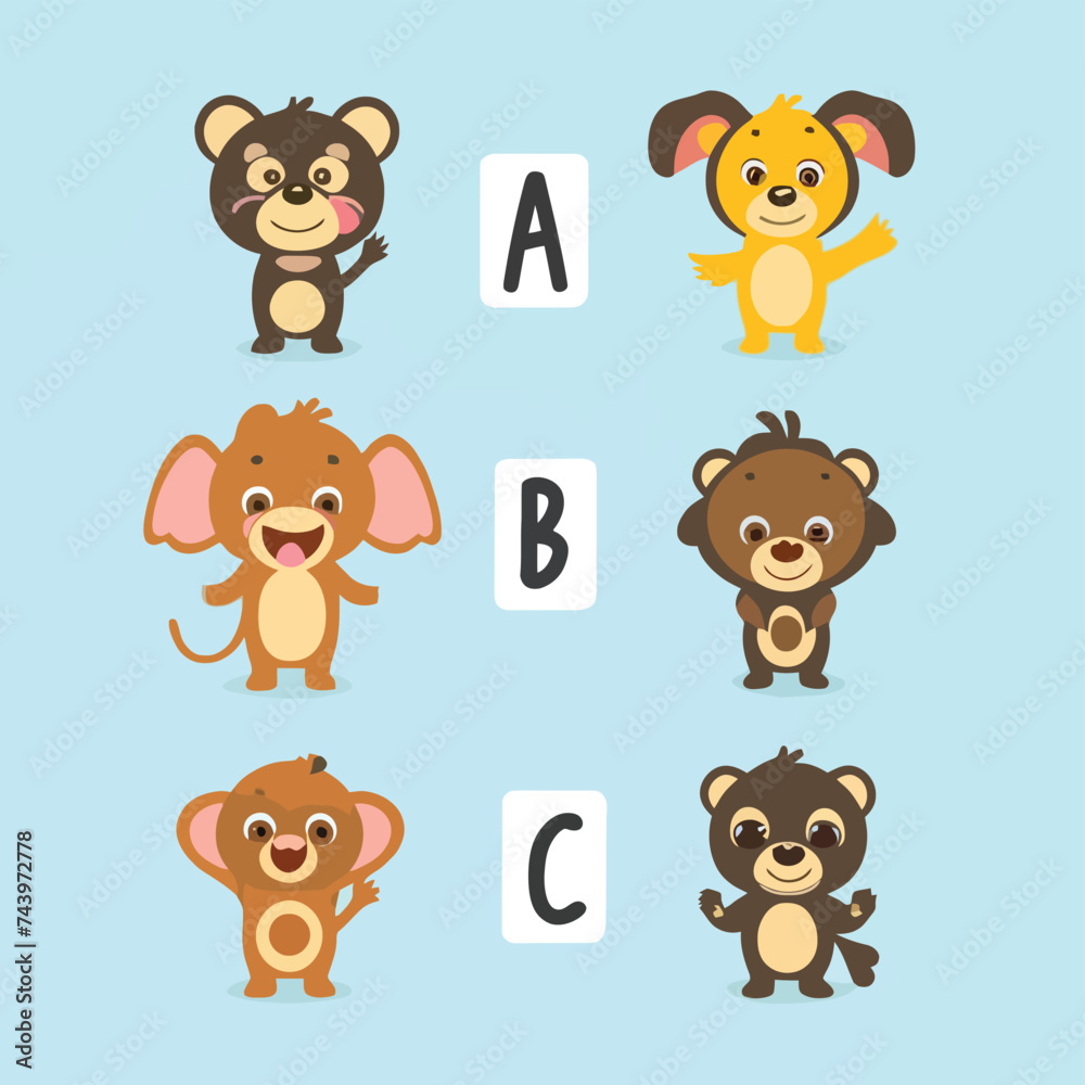 2d vector illustration for learning cartoon character design for ...