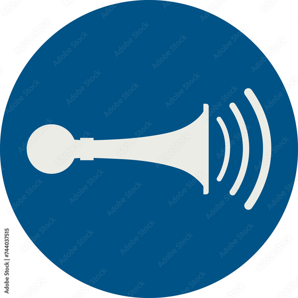OBLIGATION SIGN PICTOGRAM, SOUND YOUR HORN ISO 7010 – M029, PNG Stock ...
