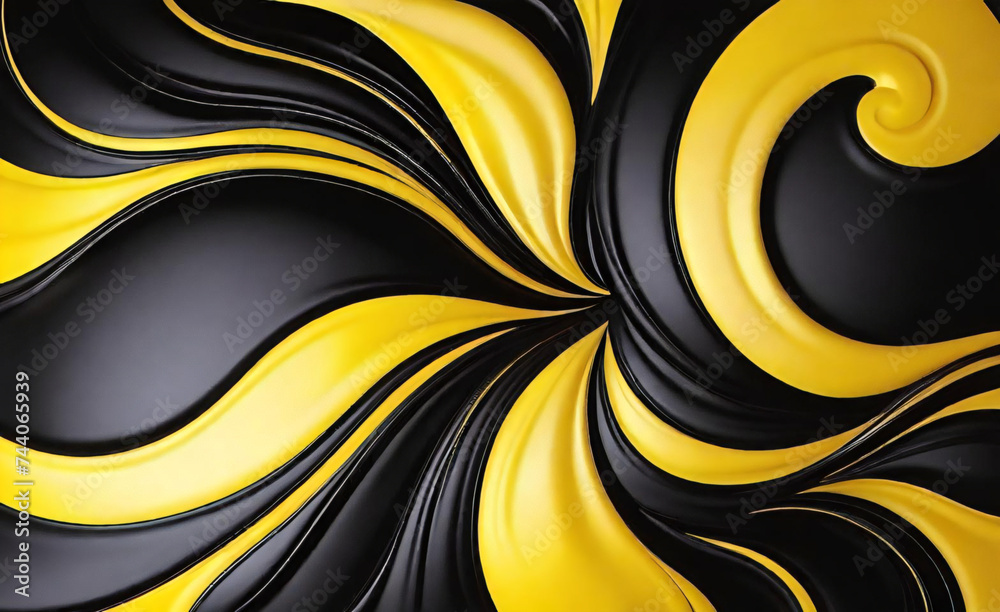 Plantilla abstracta triángulos geométricos amarillos contrastan fondo ...