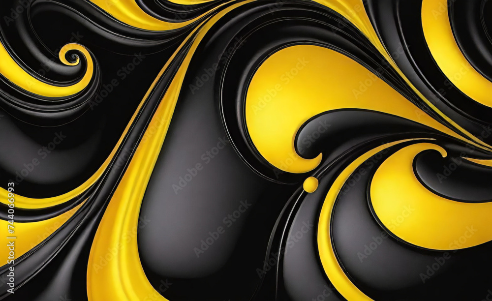 Plantilla abstracta triángulos geométricos amarillos contrastan fondo ...