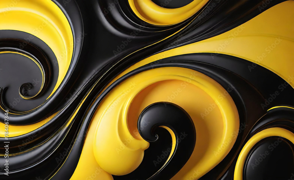 Plantilla abstracta triángulos geométricos amarillos contrastan fondo ...