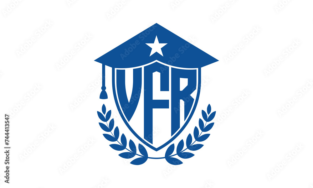 Vector de Stock VFR three letter iconic academic logo design vector ...