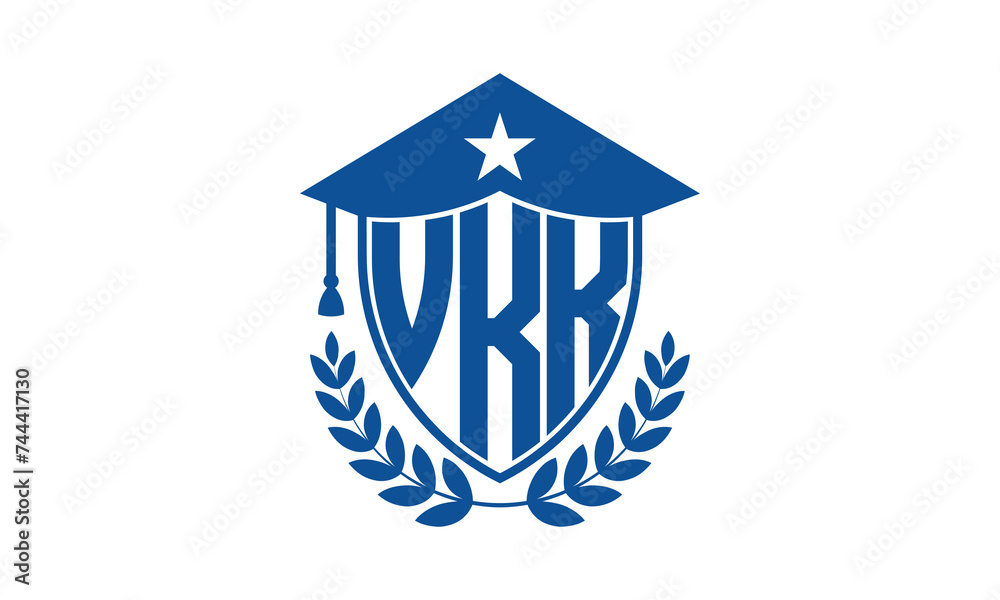 VKK three letter iconic academic logo design vector template. monogram, abstract, school ...