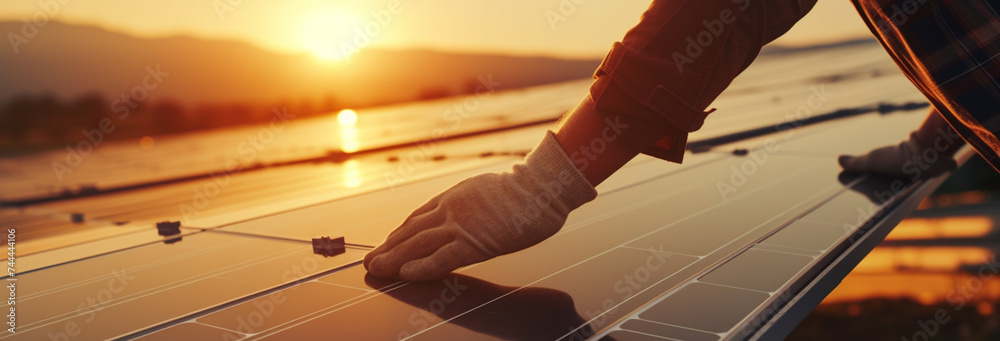 hand holding solar panels Stock Illustration | Adobe Stock