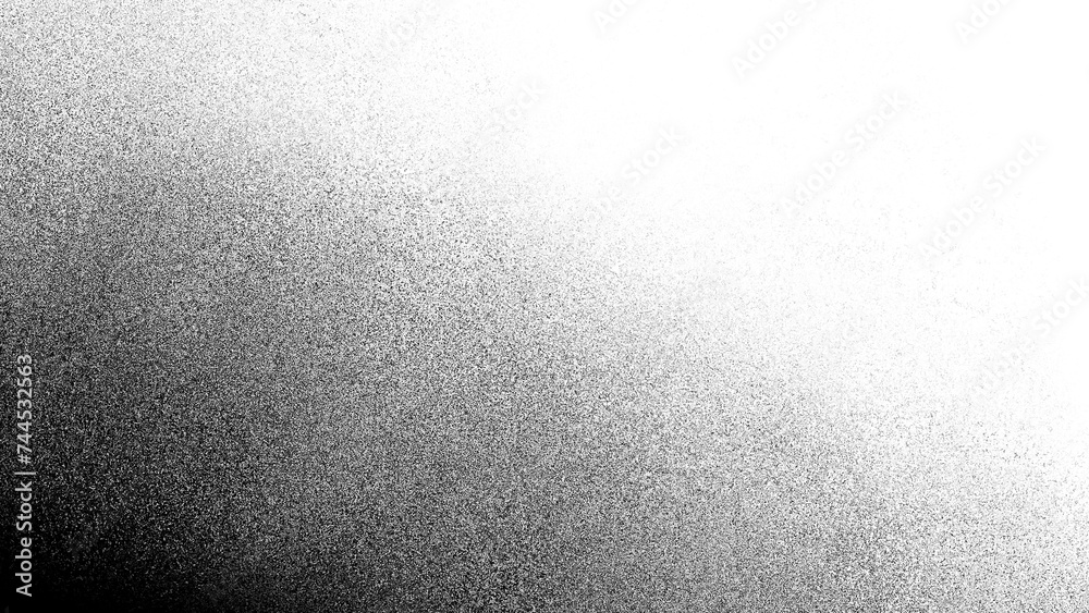 Black noise grain transparent gradient background. Dust effect with ...