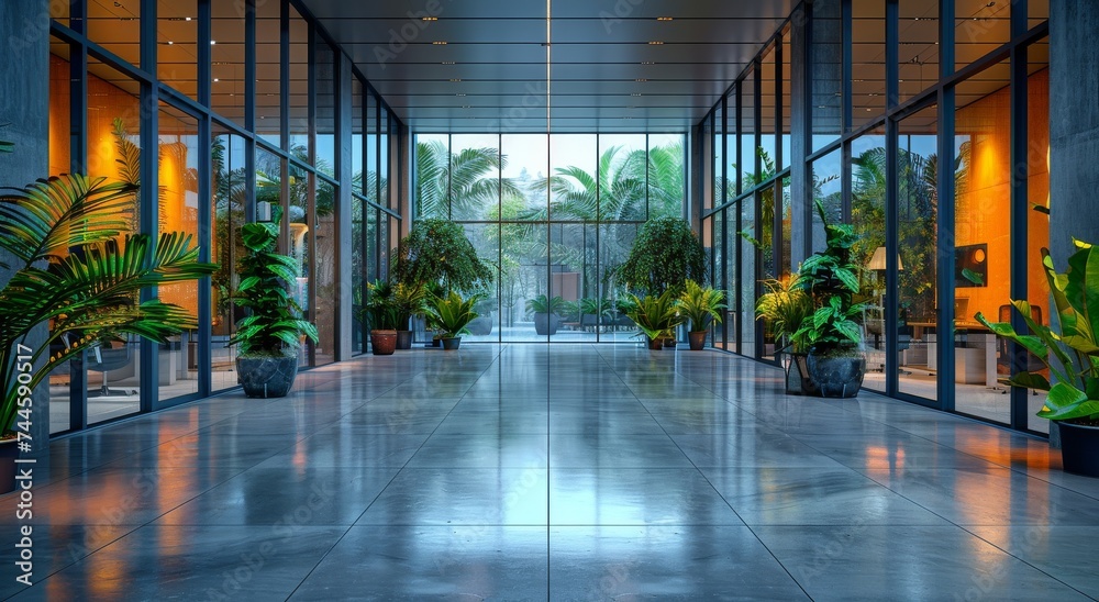 Nature's serenity flows through the modern architecture of a glass ...