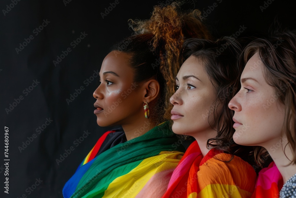 LGBTQ Pride food stalls. Rainbow collaborative problem-solving colorful ...