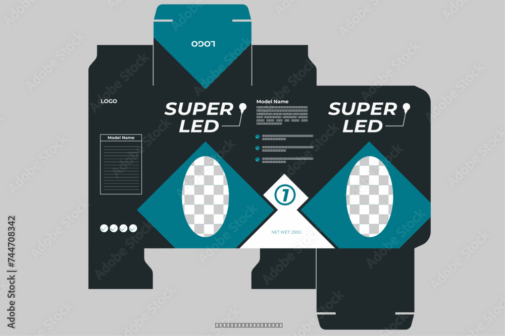 Packaging box design template Stock Vector | Adobe Stock