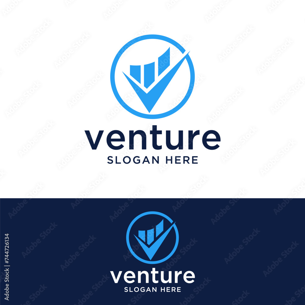 venture logo design vector illustration Stock Vector | Adobe Stock