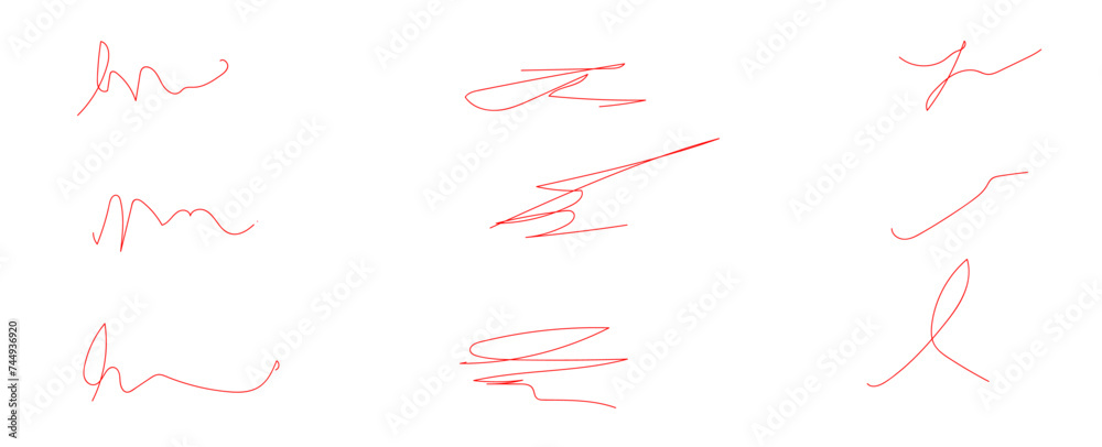 Red brush stroke underline. Marker pen highlight stroke. Vector swoosh ...