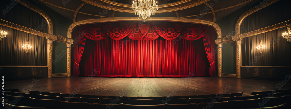 Theatrical Backdrop Photography, A theatrical backdrop featuring large ...