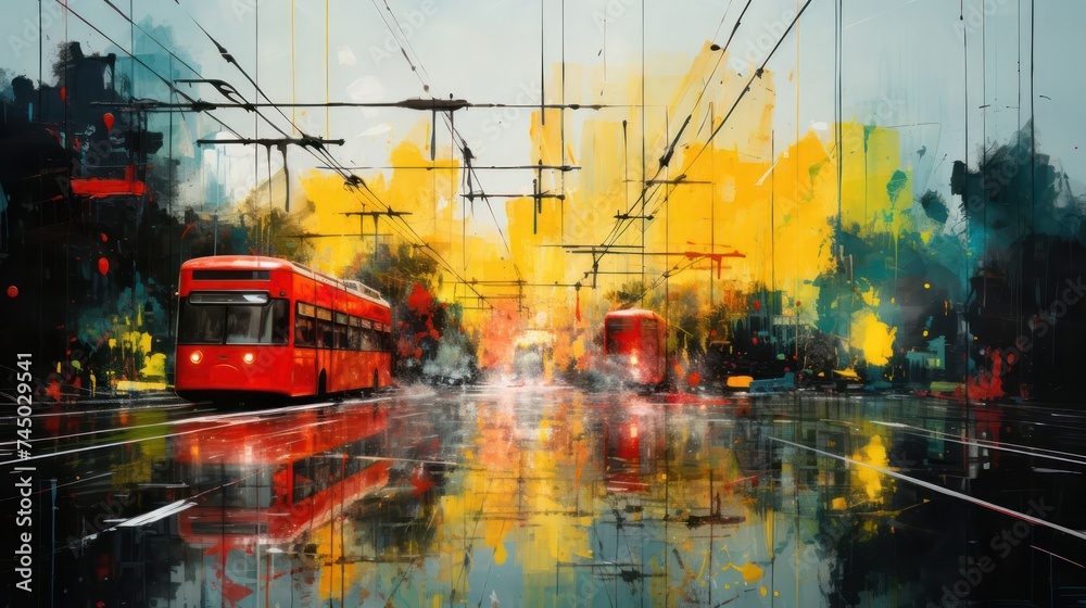 minimalist rain sky composition, captivated by the intense and dynamic ...