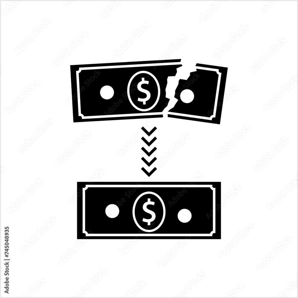 Exchange Damaged Currency Icon, Redeem Mutilated Currency, Get New ...