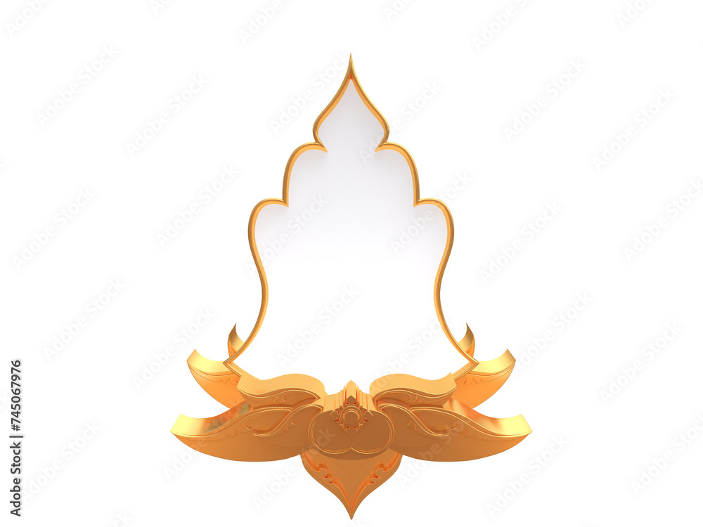 Kbach Khmer Frame 3d Golden mockup Stock Photo | Adobe Stock