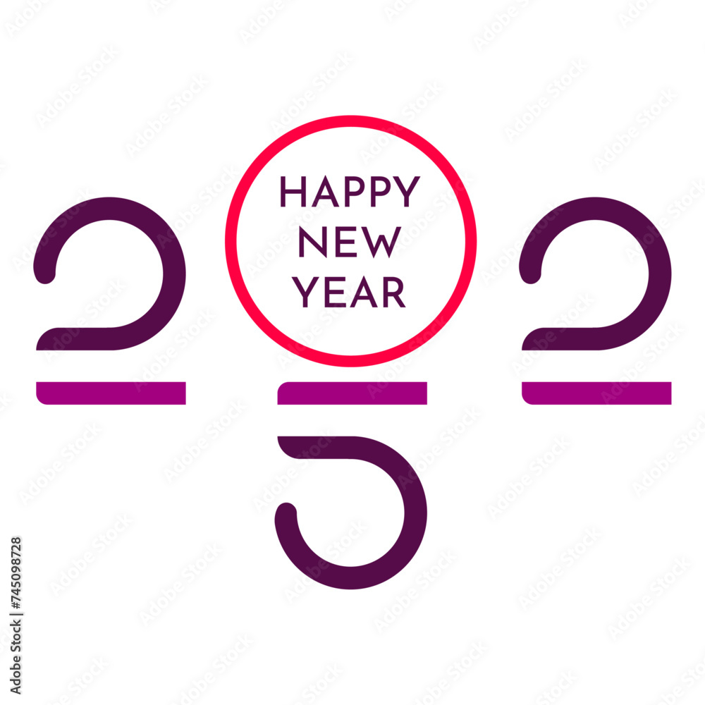2025 logo text design. 2025 number design template. Happy New Year 2025 ...