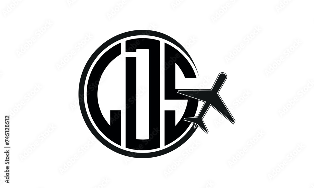 LDS three initial letter circle tour & travel agency logo design vector ...