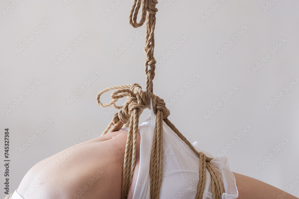 Shibari tied on woman body Stock Photo | Adobe Stock