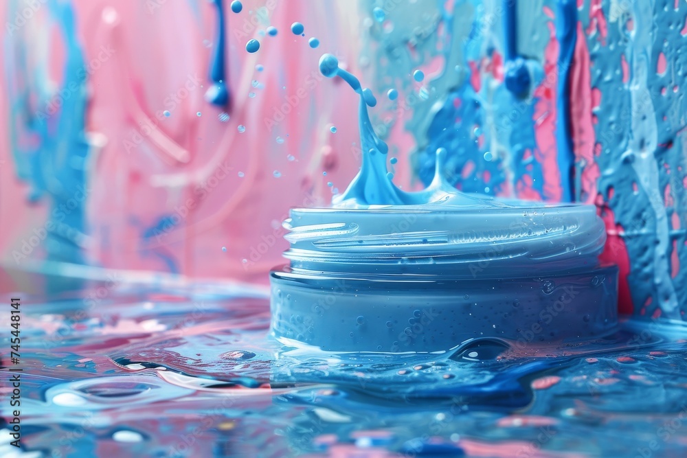 Facial skin ingredient skin care cream. Skincare treatment products ...