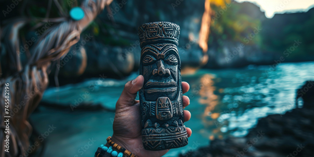 Ancient culture, tradition cult, magic spell purpose concept. Brown ...