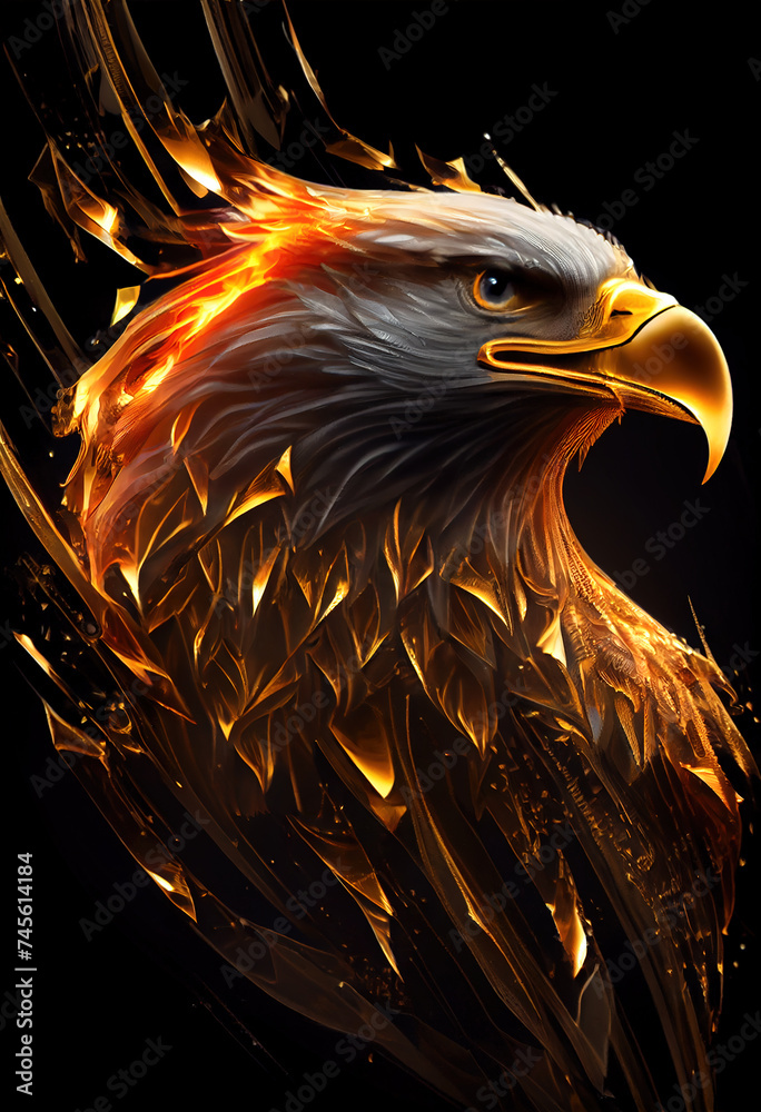Fire eagle logo. AI render. Stock Illustration | Adobe Stock