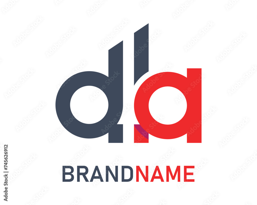 Letter da logo design template Stock Vector | Adobe Stock