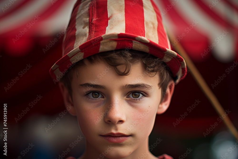 Horror circus actor performer clown fun time children fair Generative ...