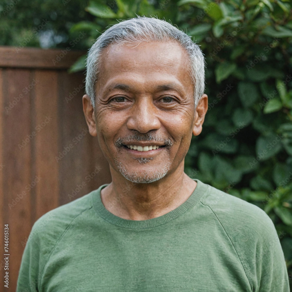 photo of an older multiracial man, half East African and Northern ...